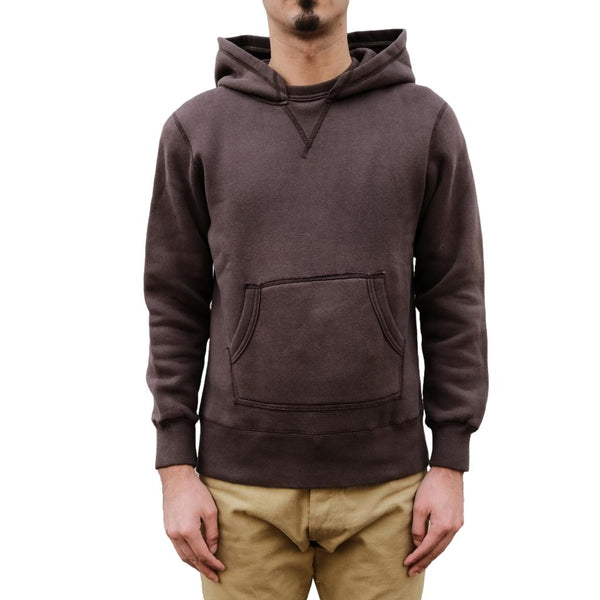 Loop & Weft Super Fluffy Knit Double-V After Hood Sweatshirt (Black) - Okayama Denim