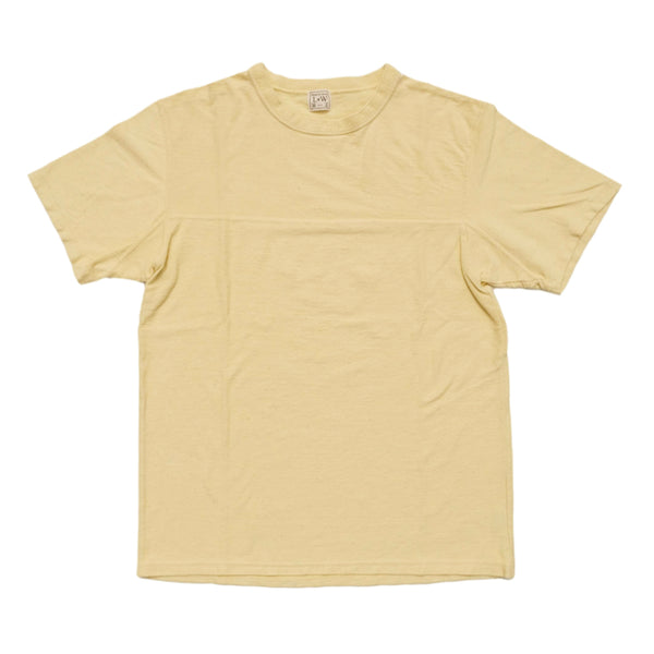 Loop & Weft Recycled Cotton High Gauge Pile Crewneck Tee (Cream ...