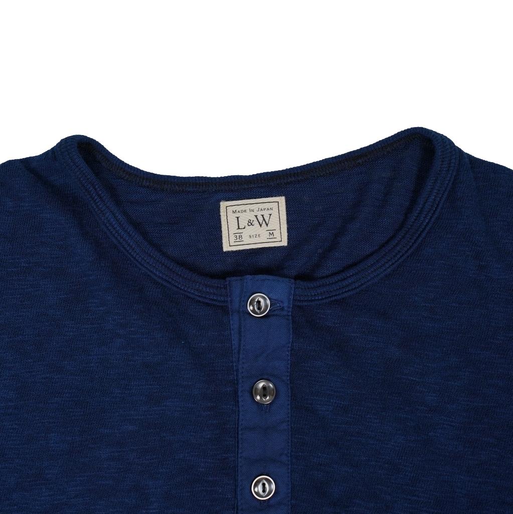 OD+LW Super Slub Indigo Dyed Henley - Okayama Denim