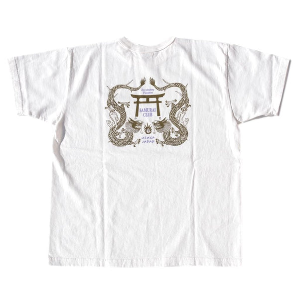 Samurai Jeans SCT24-101 Heavyweight Logo Print Tee - Okayama Denim