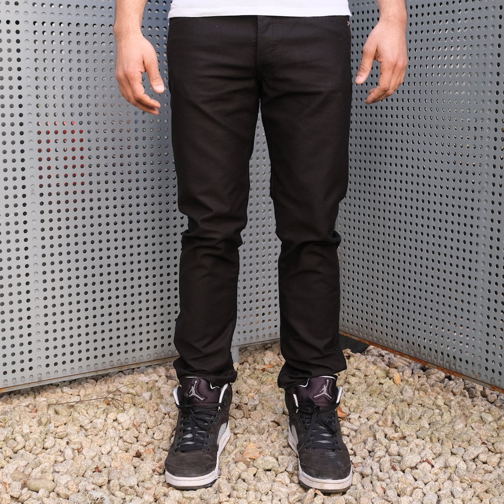 Fullcount Black Dobby Cloth Pants - Okayama Denim