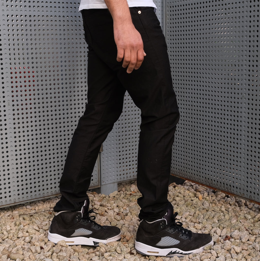 Fullcount Black Dobby Cloth Pants - Okayama Denim