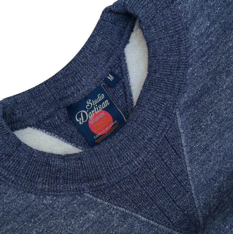 Studio D'Artisan Suvin Gold Loopwheel Crewneck Sweatshirt (Heather Nav ...