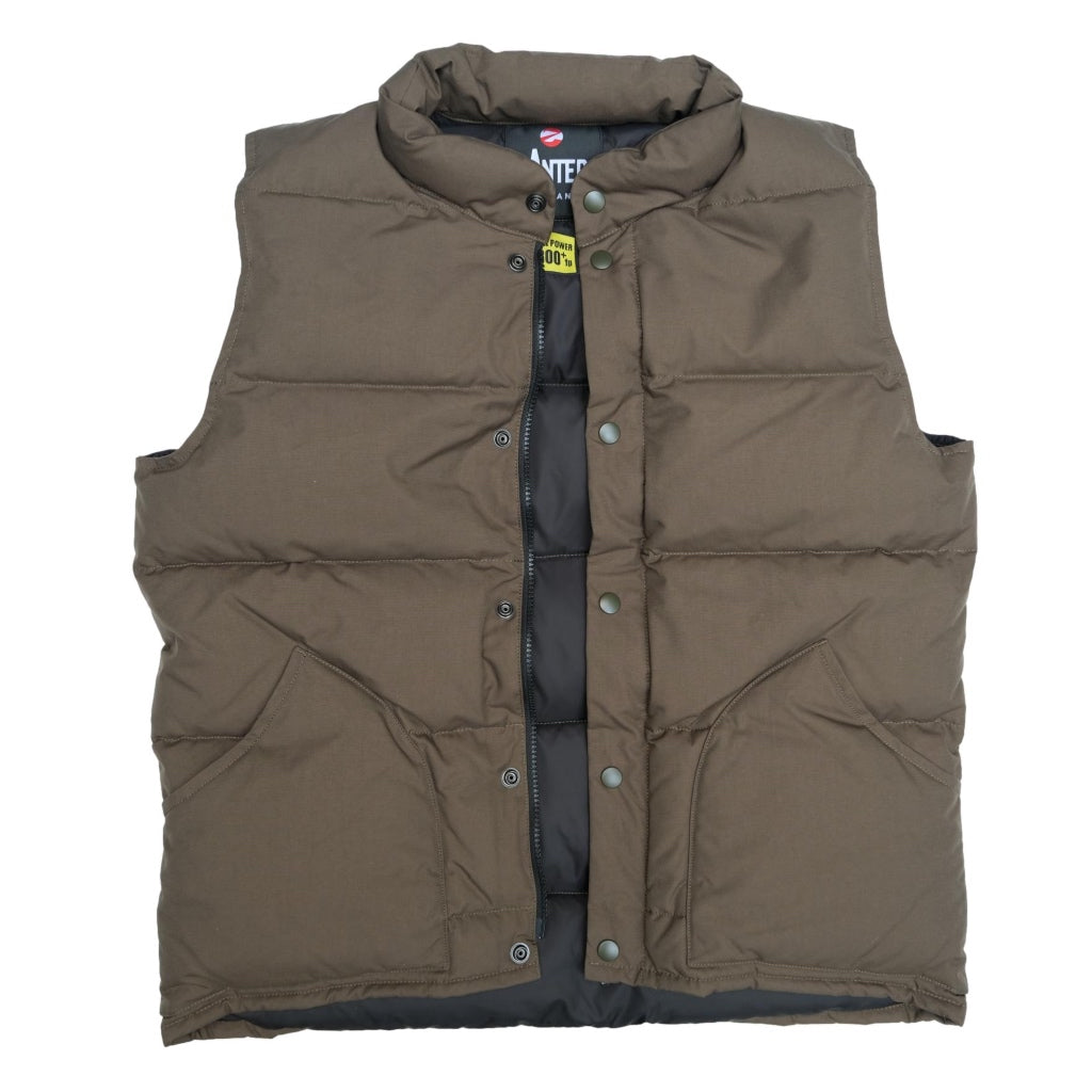 Zanter Down Vest (Olive) - Okayama Denim