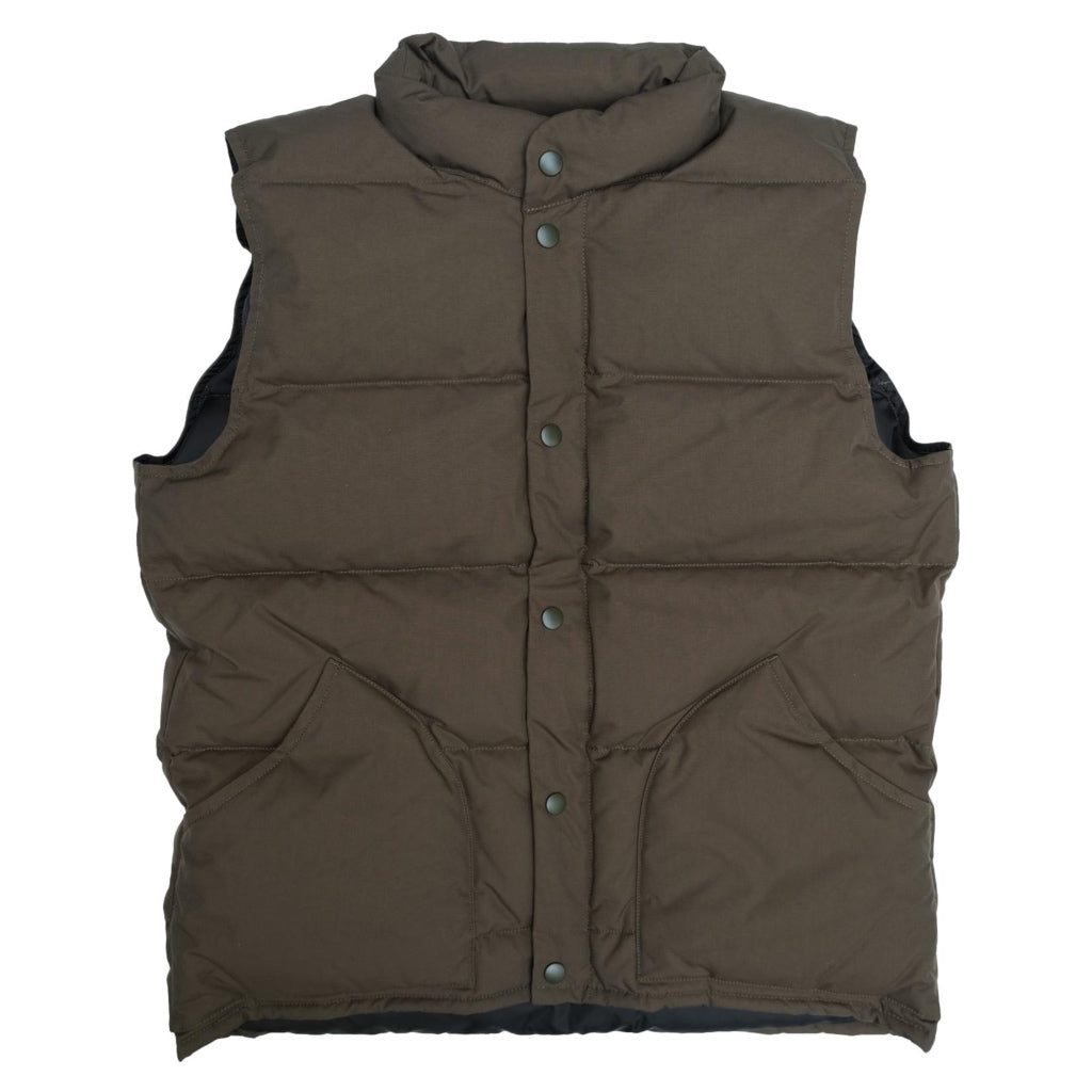 Zanter Down Vest (Olive) - Okayama Denim